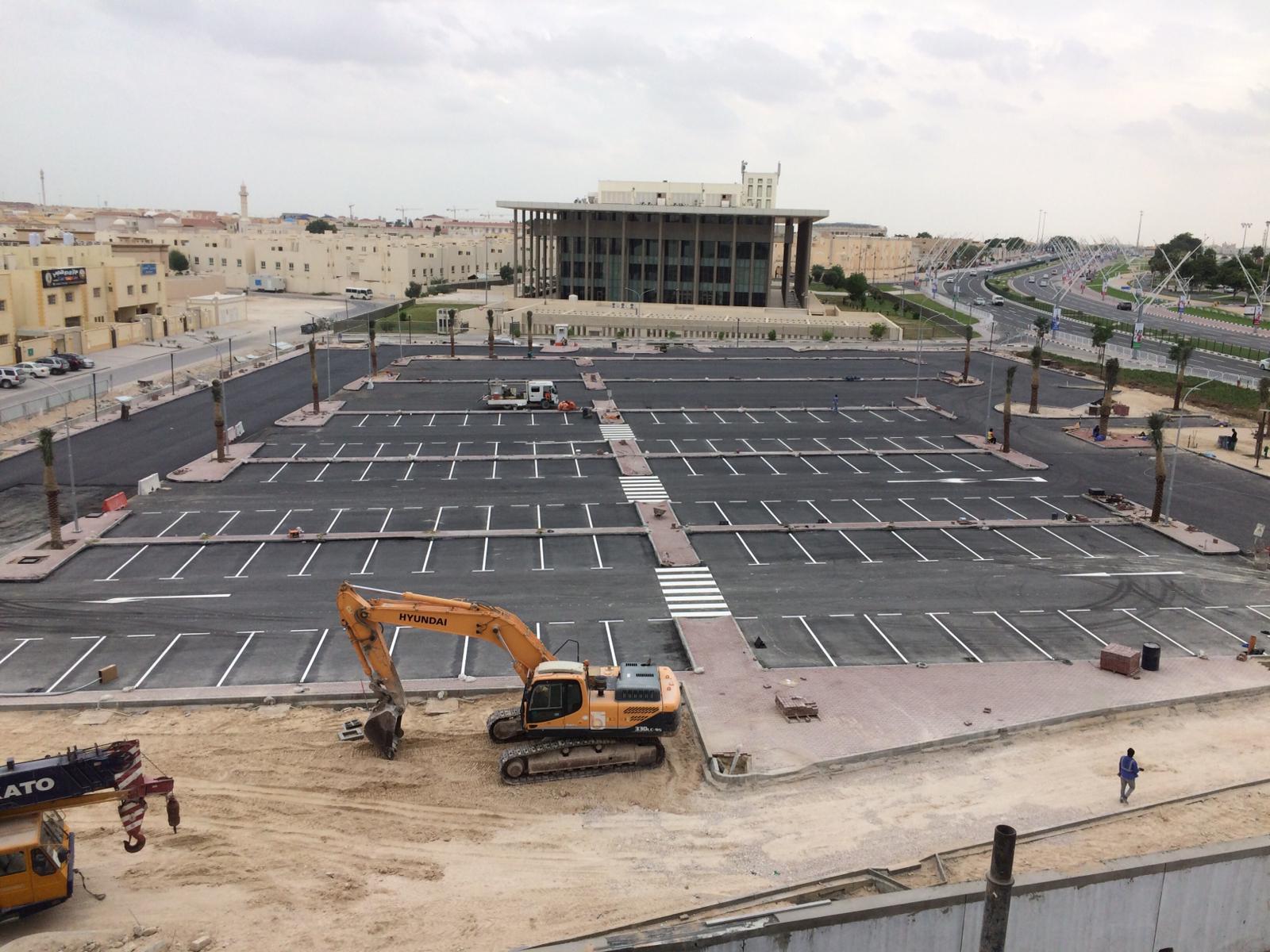 Construction of Roads and Parking Lots for The Qatar World Cup Building ...